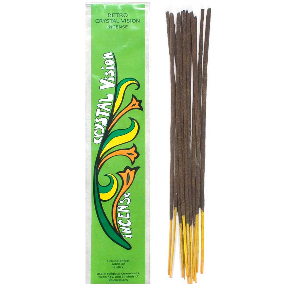 Retro Incense - Crystal Vision - Ground amber solids on a stick. – Soul ...
